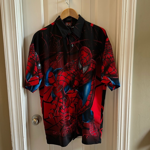 Spiderman | Shirts | Spiderman Button Up Shirt | Poshmark
